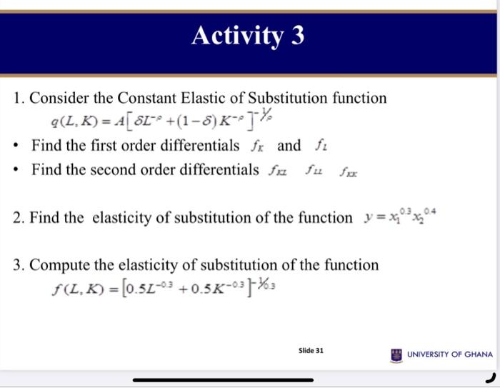 1. Consider the Constant Elastic of Substitution | Chegg.com