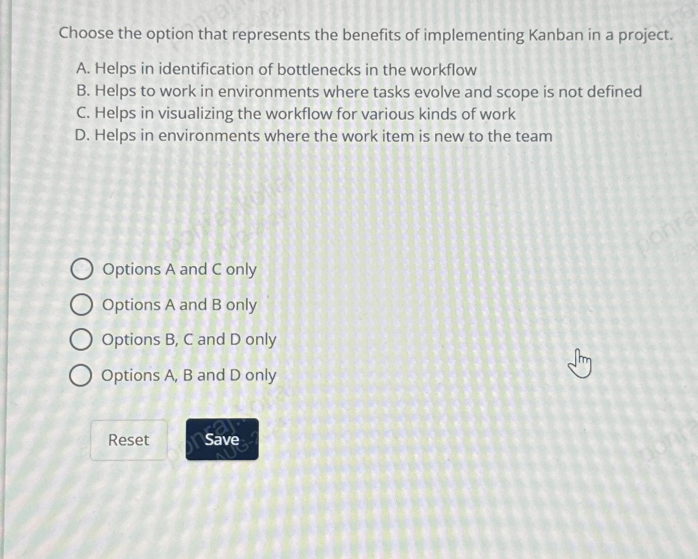 Solved Choose the option that represents the benefits of | Chegg.com