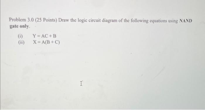 Solved Problem 3.0 (25 Points) Draw the logic circuit | Chegg.com