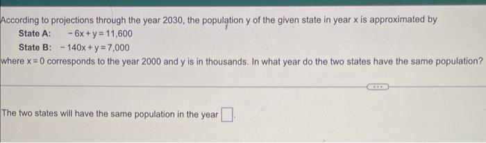 Solved According to projections through the year 2030, the | Chegg.com