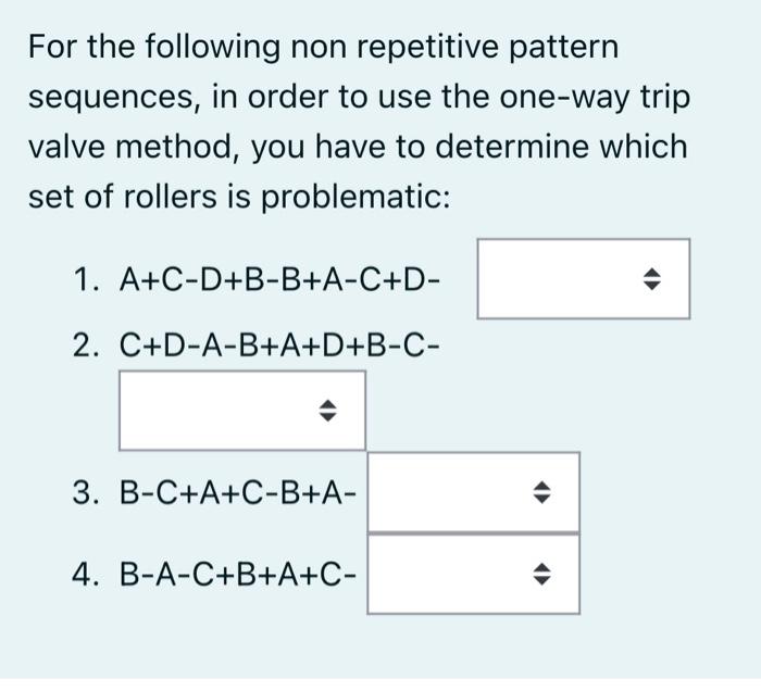 Solved For the following non repetitive pattern sequences, | Chegg.com
