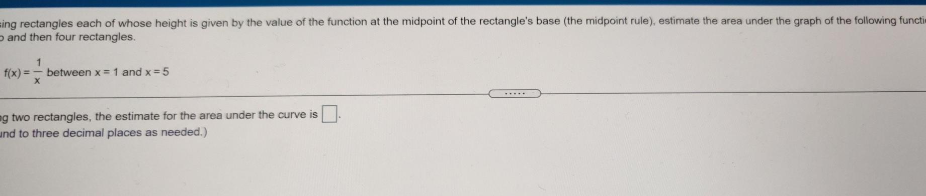 Solved sing rectangles each of whose height is given by the | Chegg.com