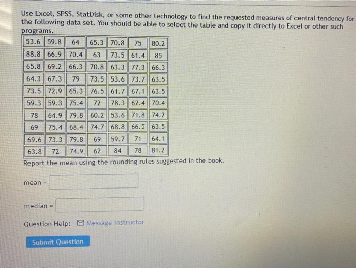 Solved Use Excel, SPSS, StatDisk, or some other technology | Chegg.com