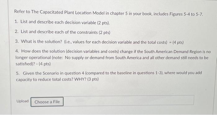 Solved Refer to The Capacitated Plant Location Model in | Chegg.com