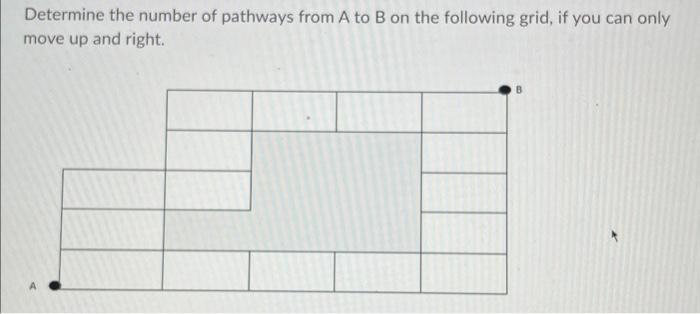 Solved Determine the number of pathways from A to B on the | Chegg.com