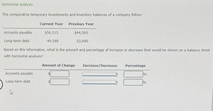 Solved The comparative temporary investments and inventory | Chegg.com