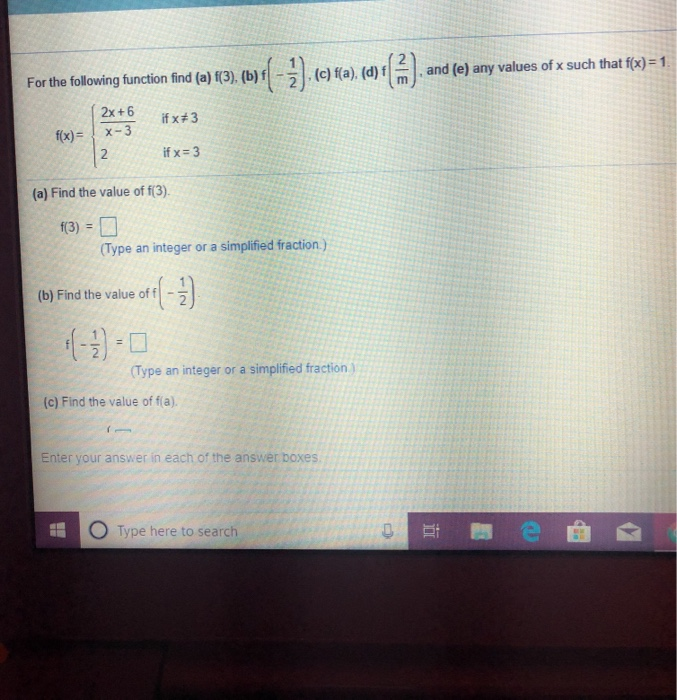 Solved For the following function find (a) f(3), (b) and (e) | Chegg.com