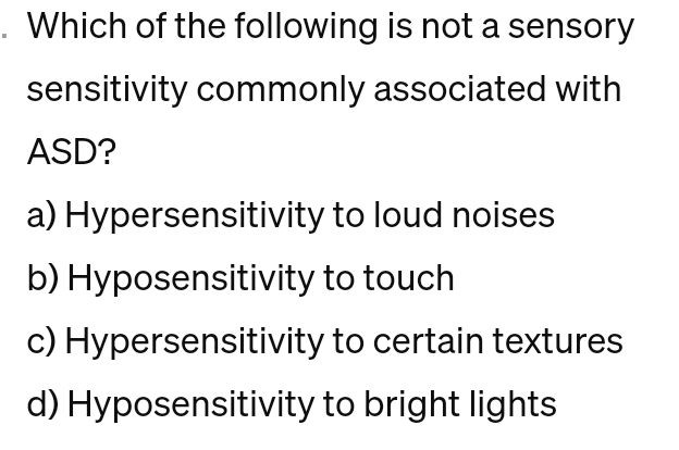 Solved dpsychology: Which of the following is not a sensory | Chegg.com