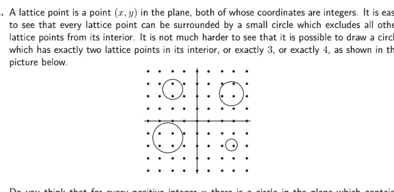 A Lattice Point Is A Point Xy In The Plane Both