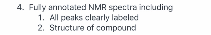 4. Fully annotated NMR spectra including 1. All peaks | Chegg.com