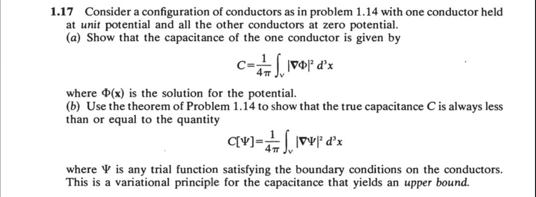 Solved 1.17 Consider a configuration of conductors as in | Chegg.com