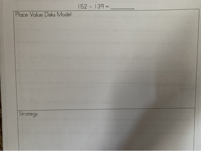 Solved 217 - 142 = -_75 Place Value Disks Model Strategy | Chegg.com