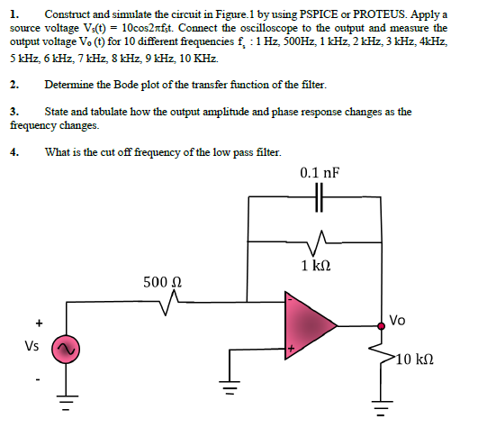 Solved 1. Construct and simulate the circuit in Figure.1 by | Chegg.com