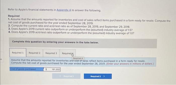Solved Refer to Apple's financial statements in Appendix A | Chegg.com