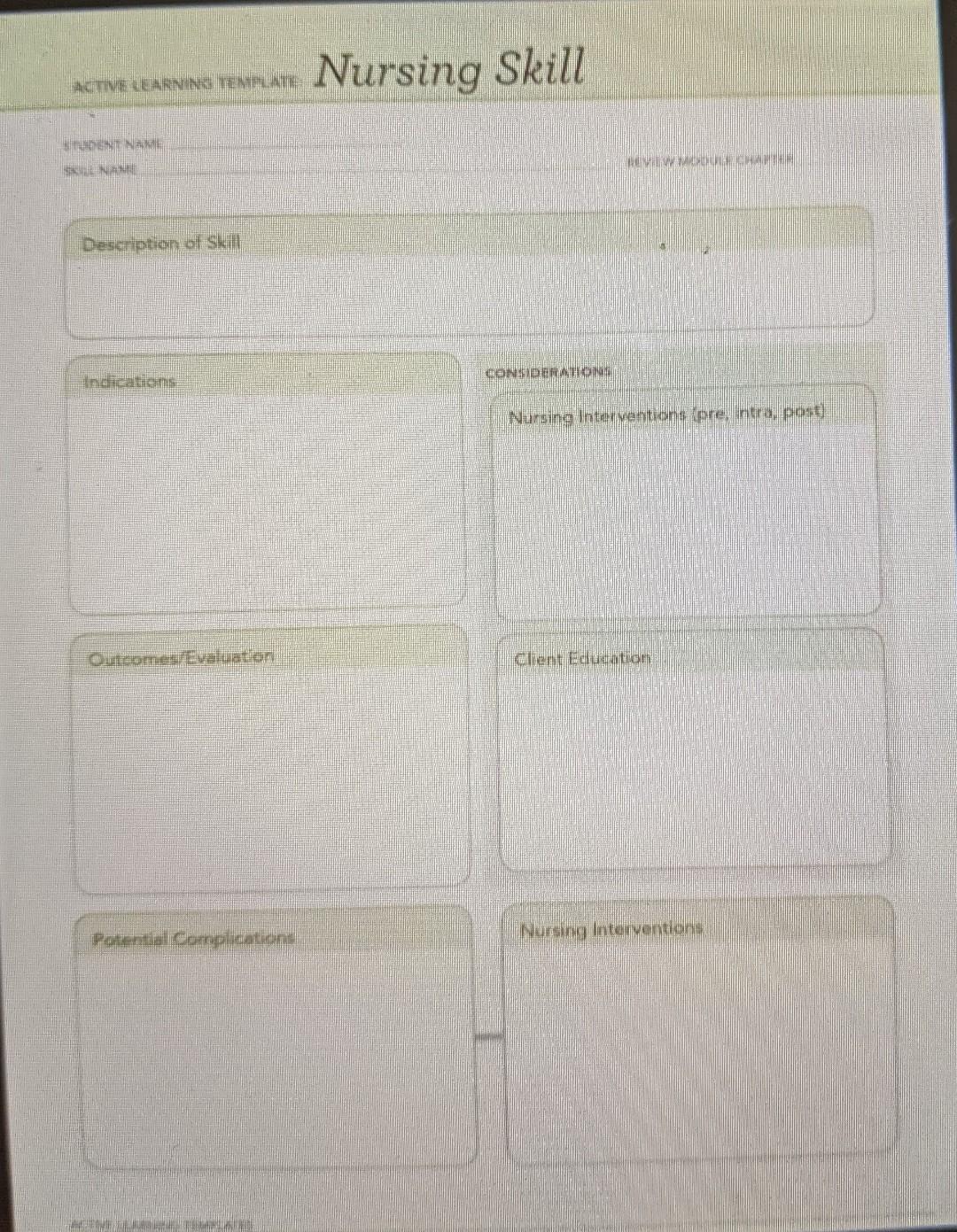 Solved Please help me. Create an active learning template | Chegg.com