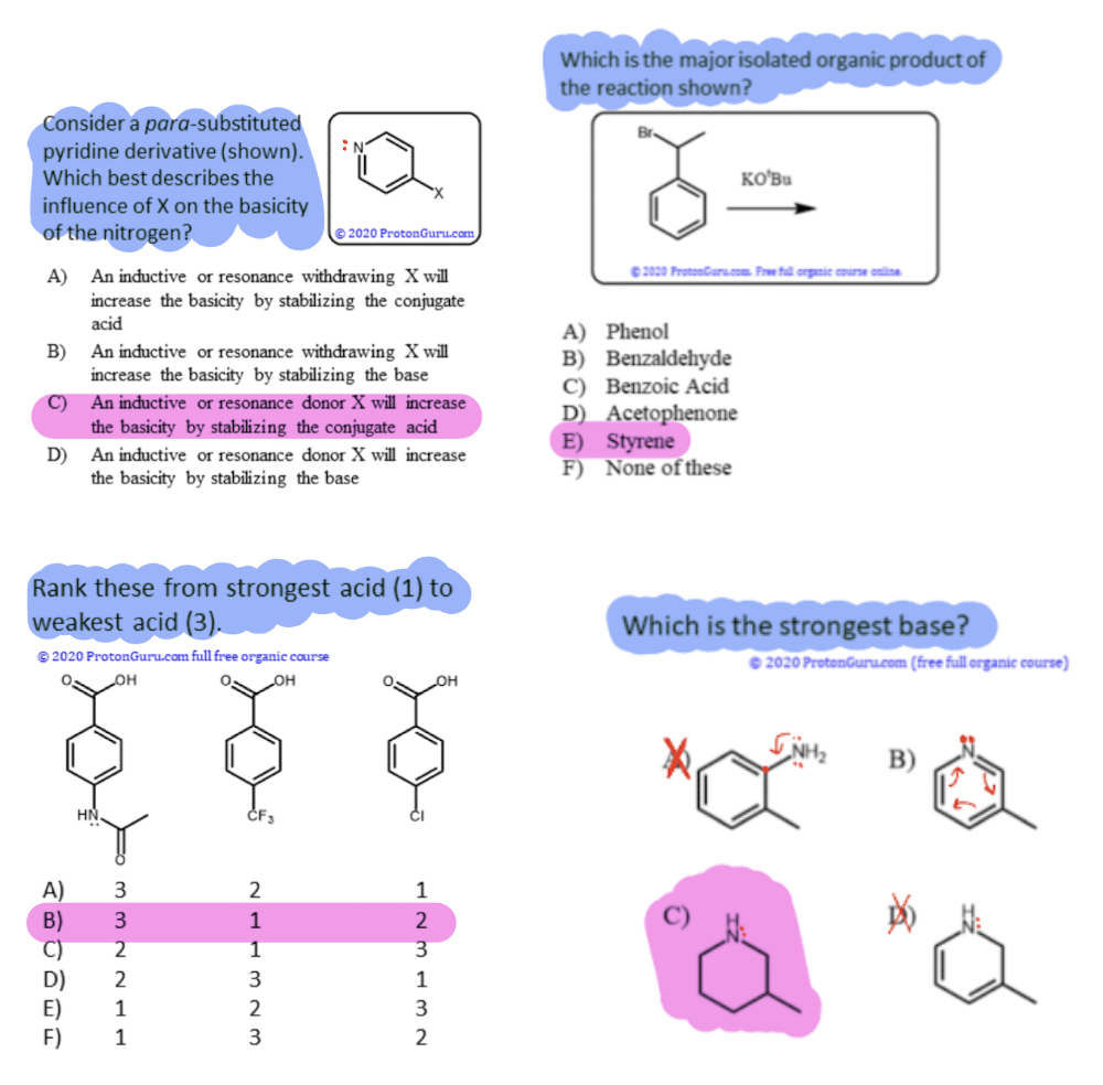 Solved Please Explain all. Correct answers are highlighted | Chegg.com