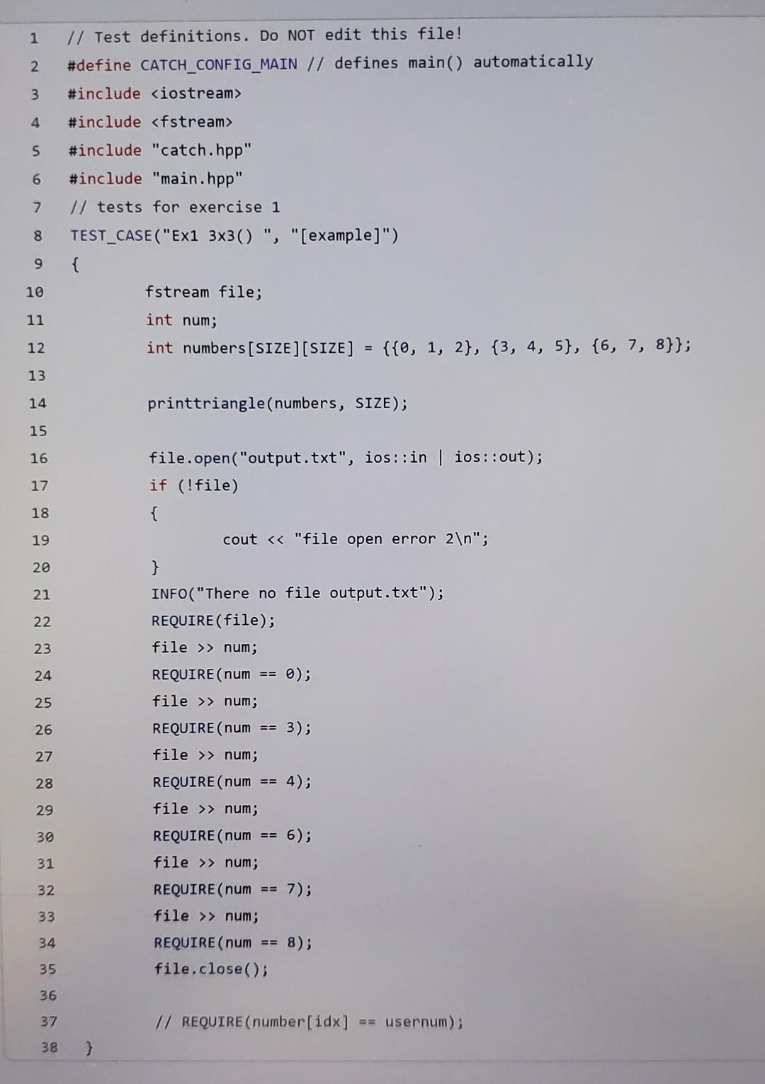 Solved [2] Print the left bottom triangle in 2D array. We | Chegg.com