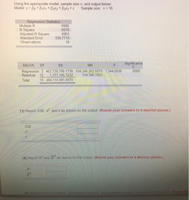 Solved Using the appropriate model, sample size n, and | Chegg.com