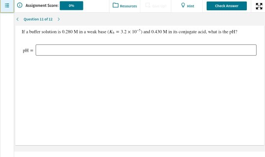 Solved ili Assignment Score: 096 Resources Hint Check Answer | Chegg.com