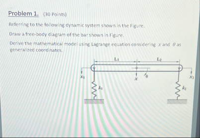 Solved Problem 1. (30 ﻿Points)Referring to the following | Chegg.com