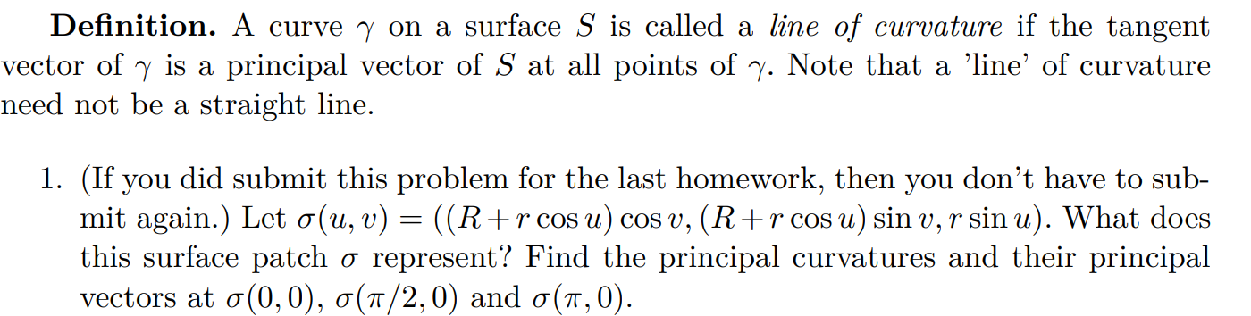 Solved Definition. A curve γ ﻿on a surface S ﻿is called a | Chegg.com