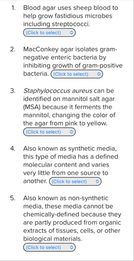 Solved Blood agar uses sheep blood to help grow fastidious | Chegg.com