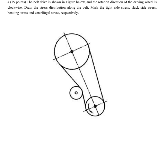 Solved 4.(15 ﻿points) ﻿The belt drive is shown in Figure | Chegg.com