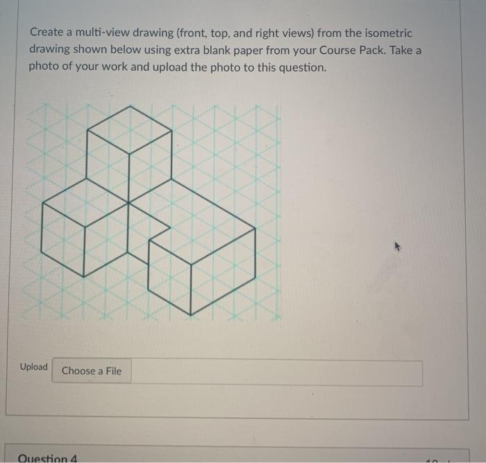 Solved Create a multi-view drawing (front, top, and right | Chegg.com