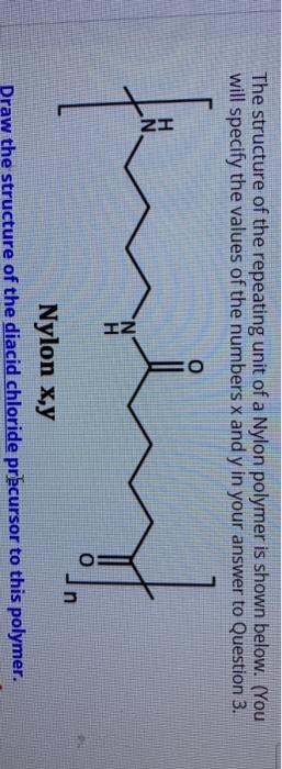 Solved The structure of the repeating unit of a Nylon | Chegg.com