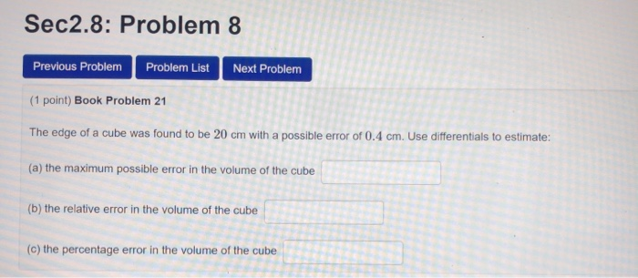 Solved Sec2.8: Problem 1 Previous Problem Problem List Next | Chegg.com
