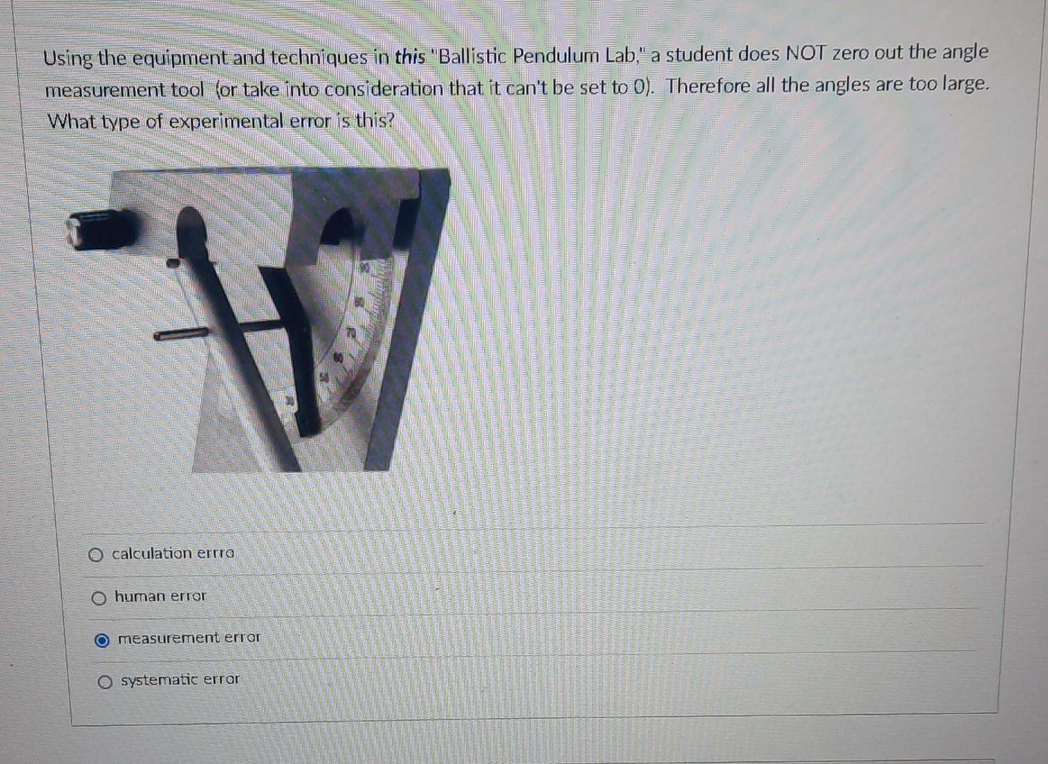 Solved Which of the following represent systematic error in | Chegg.com