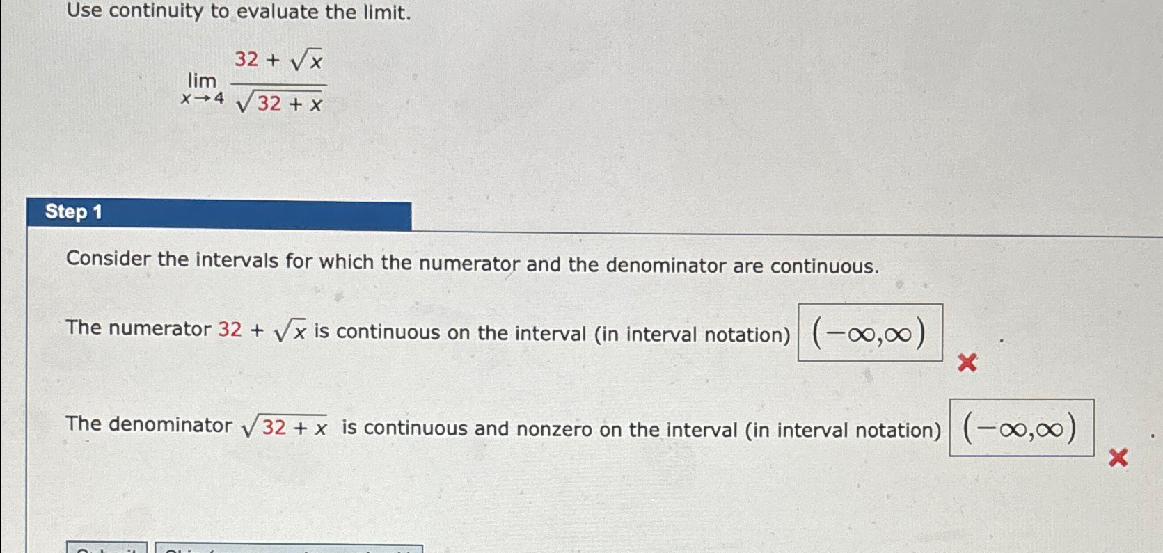 Solved Use continuity to evaluate the | Chegg.com