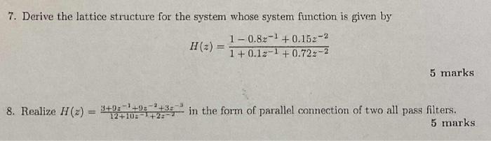 Solved 7. Derive the lattice structure for the system whose | Chegg.com