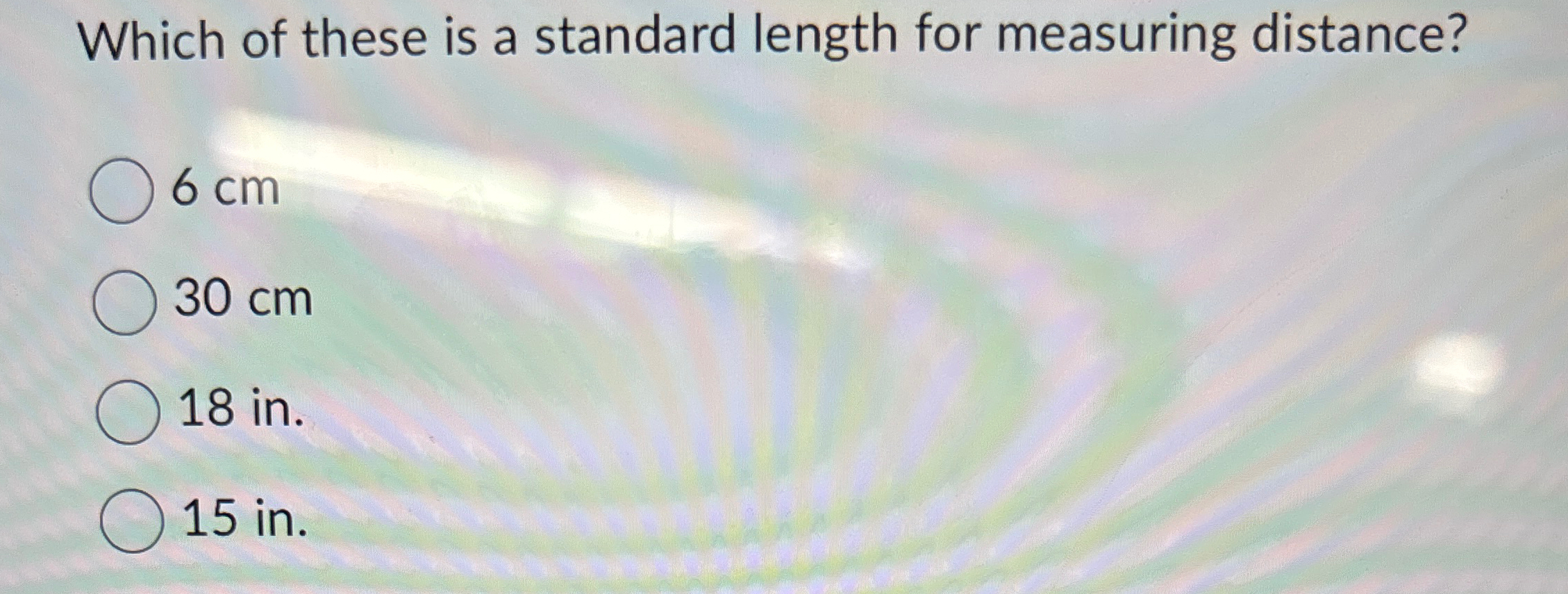 Solved Which of these is a standard length for measuring | Chegg.com