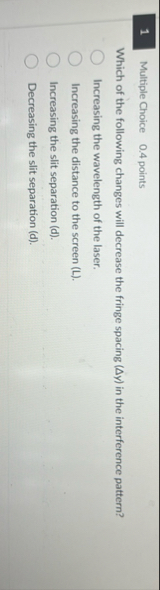 Solved 1 ﻿Multiple Choice 0.4 ﻿pointsWhich of the following | Chegg.com