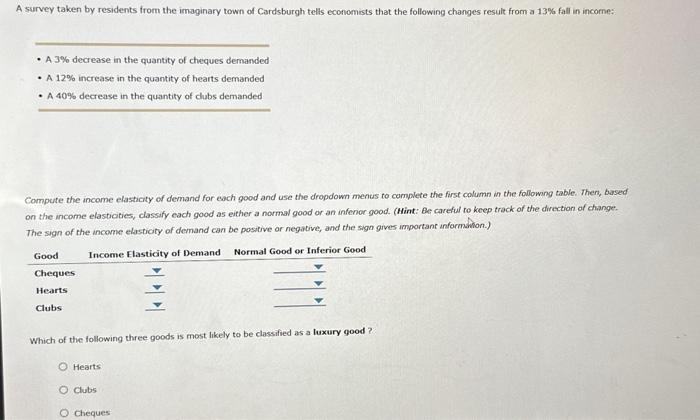 Solved - A. 3% decrease in the quantity of cheques demanded | Chegg.com
