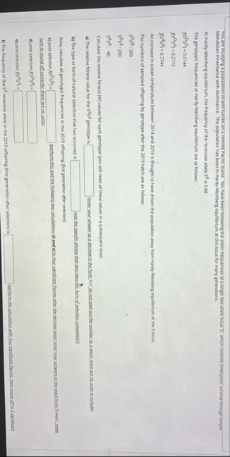 Solved Mendelian inheritance with dominance. The population | Chegg.com