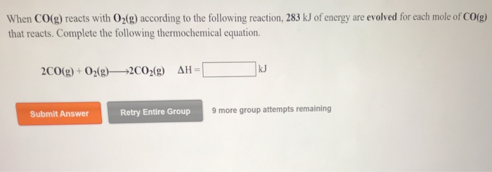 Solved When HCl(g) reacts with O2(g) according to the | Chegg.com