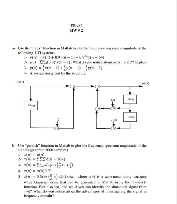Solved solve this dsp hw so i just need to sent it and get | Chegg.com