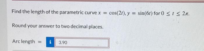 Solved Find the length of the parametric curve | Chegg.com