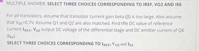 Solved MULTIPLE ANSWER: SELECT THREE CHOICES CORRESPONDING | Chegg.com