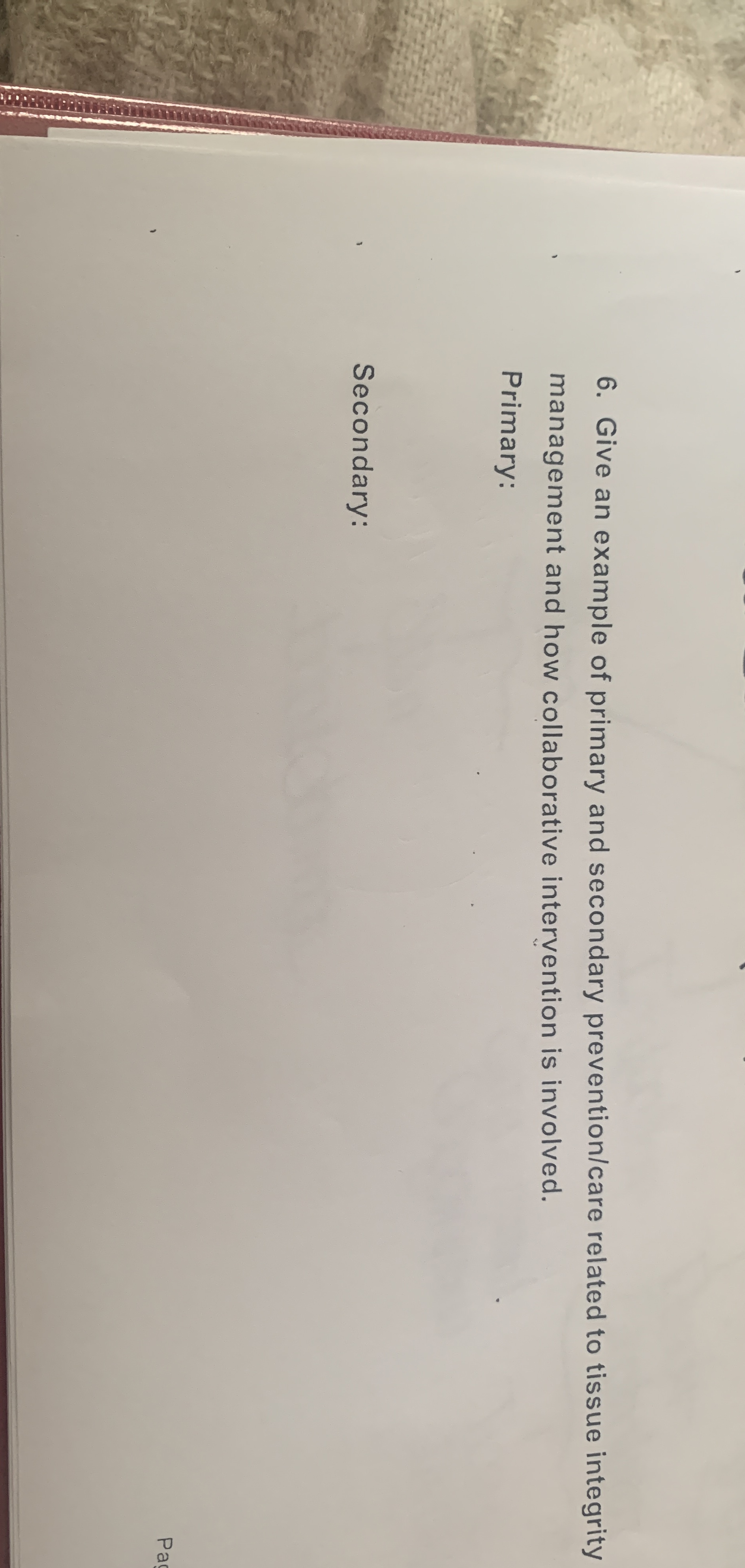 Solved Give an example of primary and secondary | Chegg.com