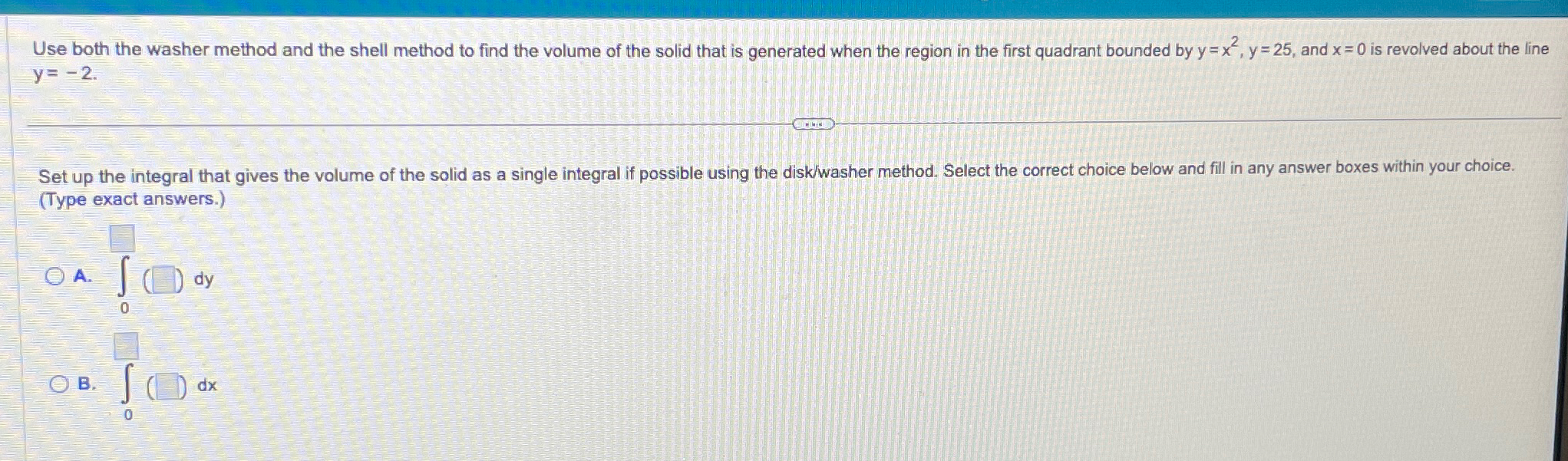 Solved Use both the washer method and the shell method to | Chegg.com