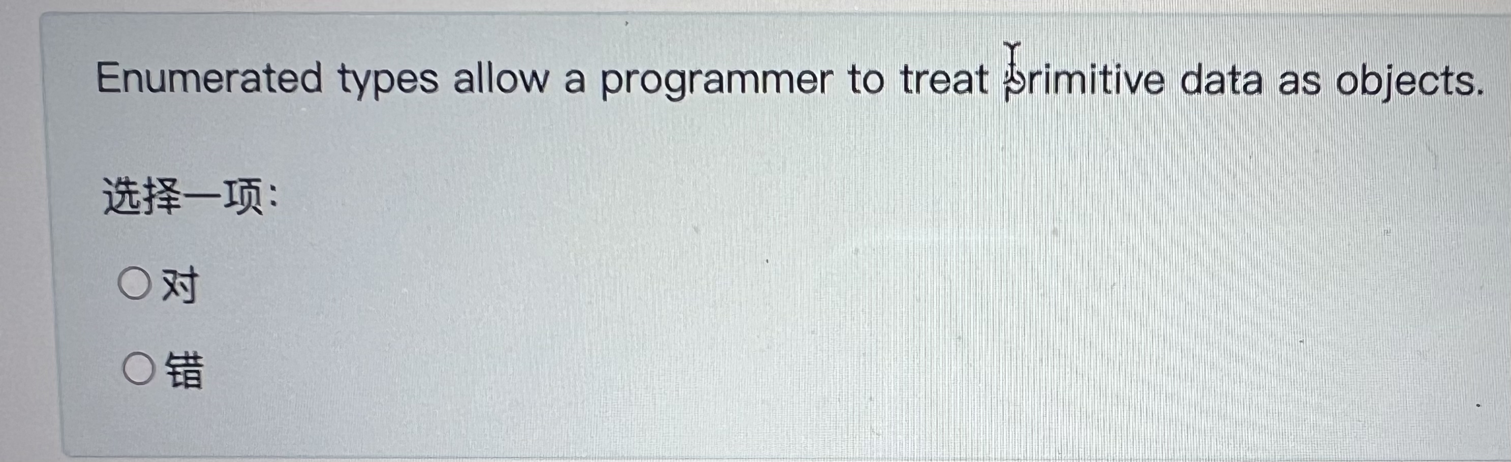 Solved Enumerated types allow a programmer to treat | Chegg.com