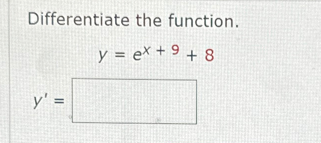 Solved Differentiate The Functionyex98y 2270