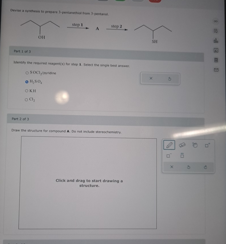 Solved Devise a synthesis to prepare 3-pentanethiol from | Chegg.com