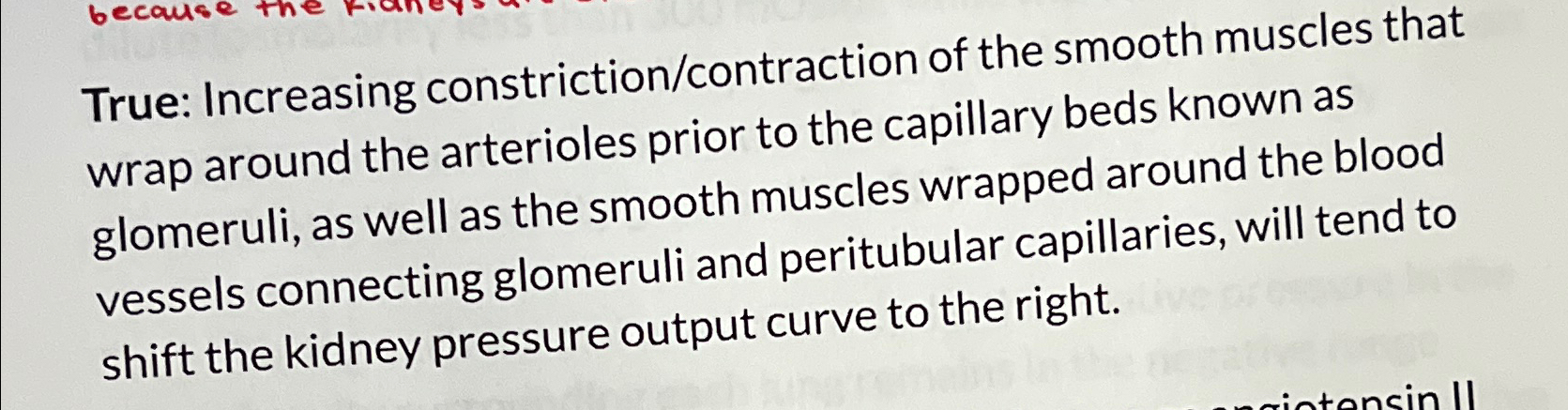 Solved True: Increasing constriction/contraction of the | Chegg.com