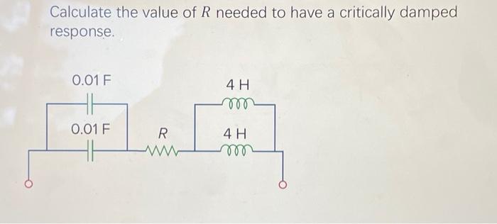 Solved Calculate the value of R needed to have a critically | Chegg.com