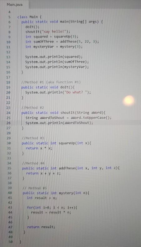 Solved Part A Questions 1. What is the name of "method #1"? | Chegg.com