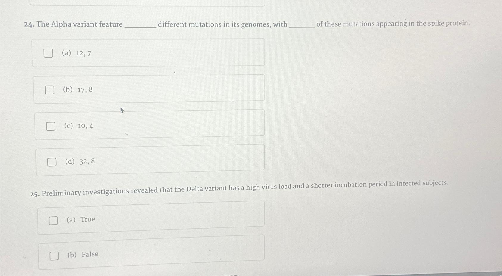 Solved The Alpha variant feature different mutations in its | Chegg.com